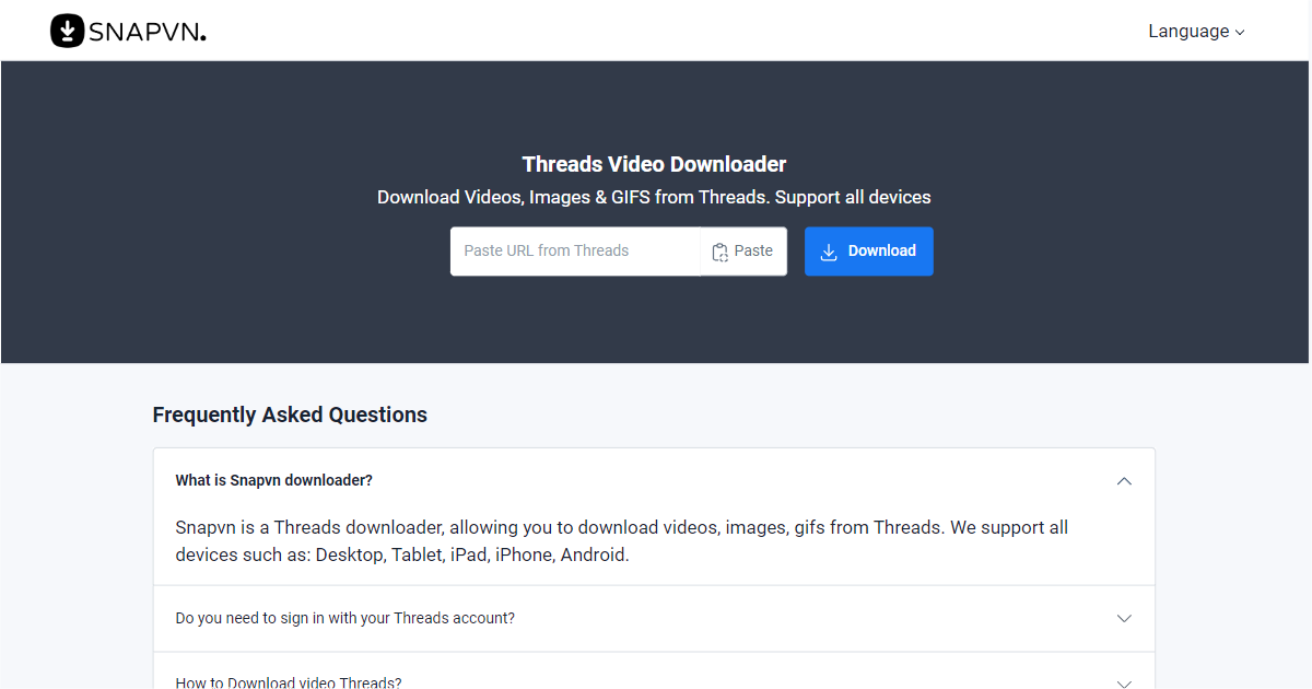 Threads Video Downloader | Download Voice Threads & MP4 Videos in HD